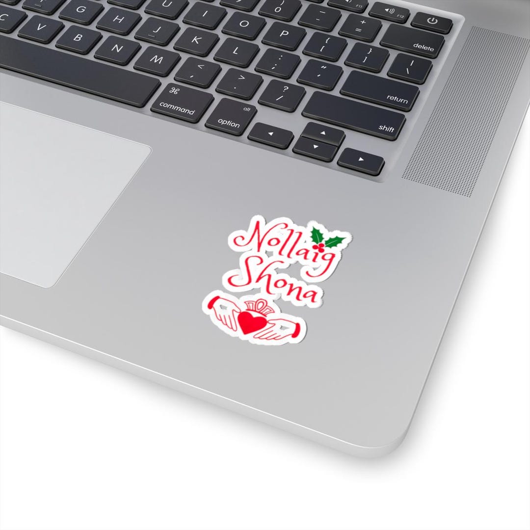 Nollaig Shona Kiss-cut Sticker | Irish Christmas Claddagh Decor - Etsy