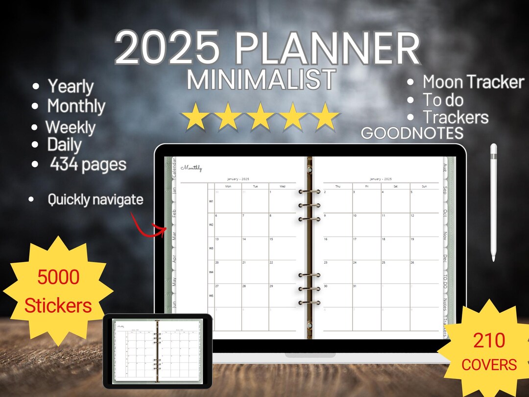 Olive Digital Goodnotes Template 2025,hyperlinked, Goodnotes Compatible ...