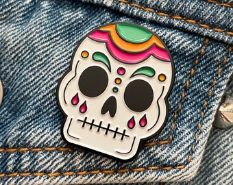 Sugar Skull Pin - Etsy
