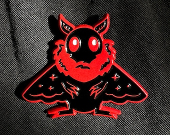 Caked up Mothman Cryptid Enamel Pin - Etsy