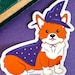 Wizard Corgi Vinyl Sticker Waterproof Cute Dog Sticker - Etsy
