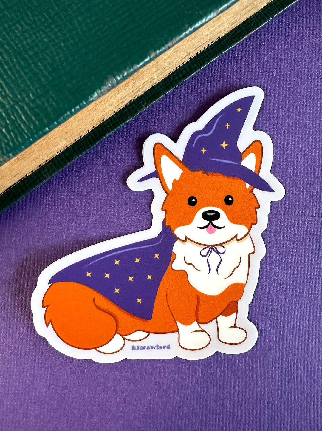 Wizard Corgi Vinyl Sticker Waterproof Cute Dog Sticker - Etsy