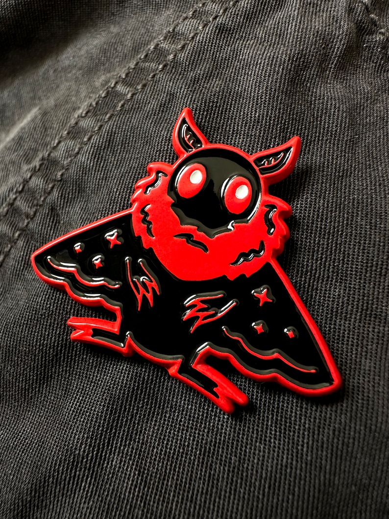 Mothman Enamel Pin Cryptid Pin Spooky Cute Pin - Etsy