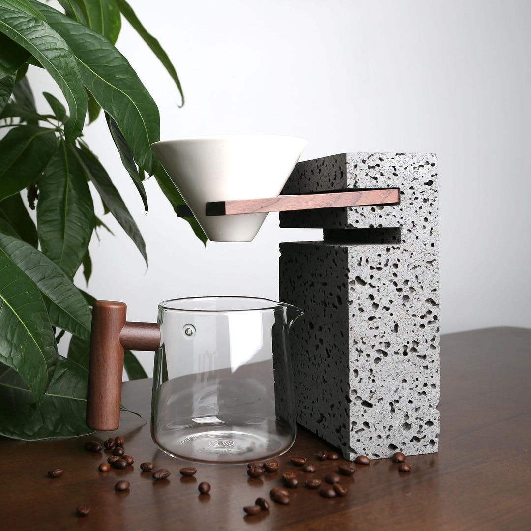 Volcanic Stone Pour Over Coffee Stand,artistic Coffee Dripper Stand ...