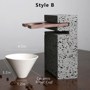 Volcanic Stone Pour Over Coffee Stand,artistic Coffee Dripper Stand ...