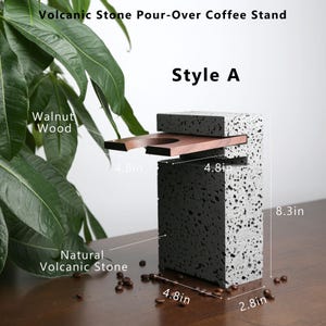Volcanic Stone Pour Over Coffee Stand,artistic Coffee Dripper Stand ...