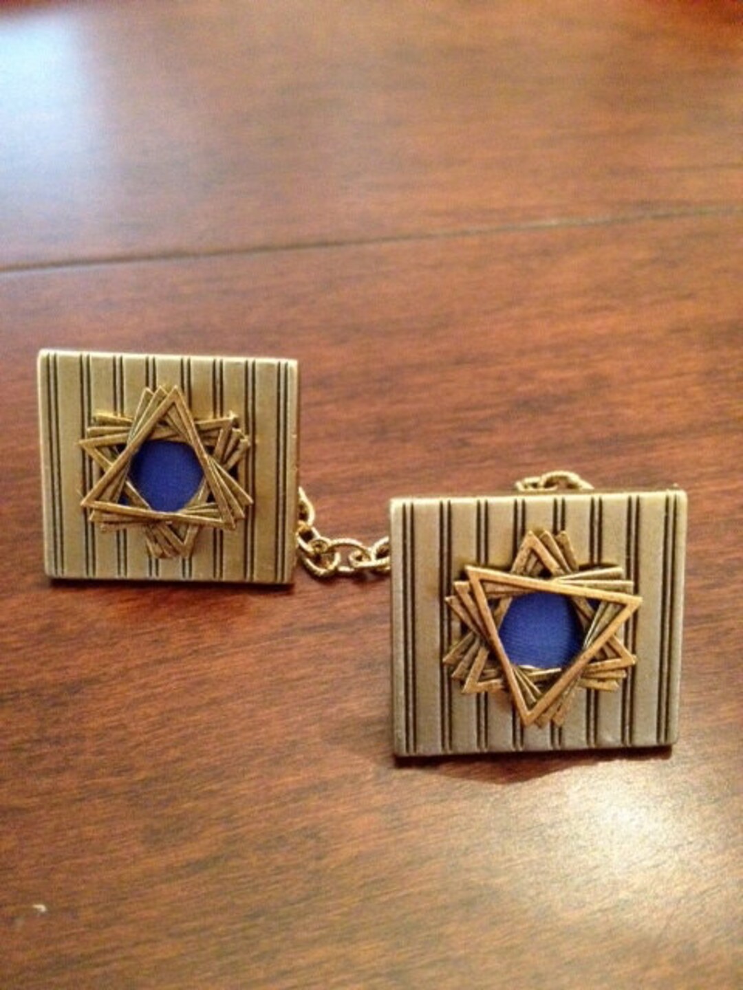 Gold Tallit Clips With Multi Star and Blue Center - Etsy
