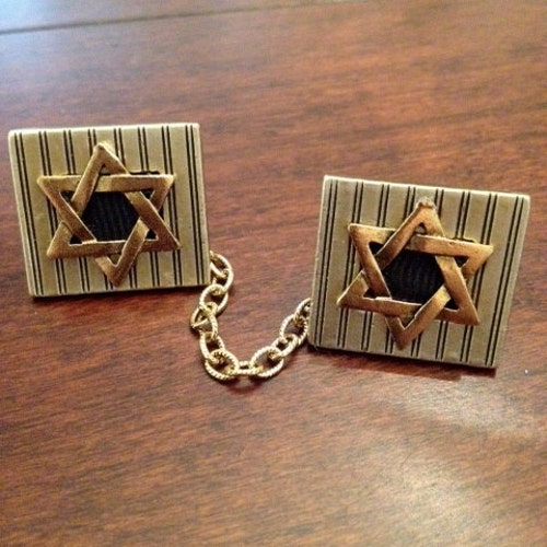 Silver Tallit Clips With Pink Center and Pink Swarovski | Etsy