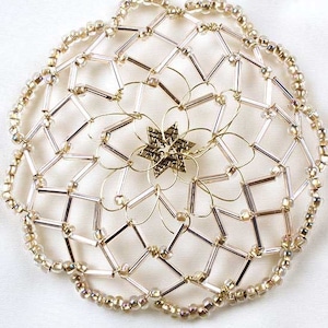 Handmade Champagne Crystal Wire Kippah for Women | Etsy