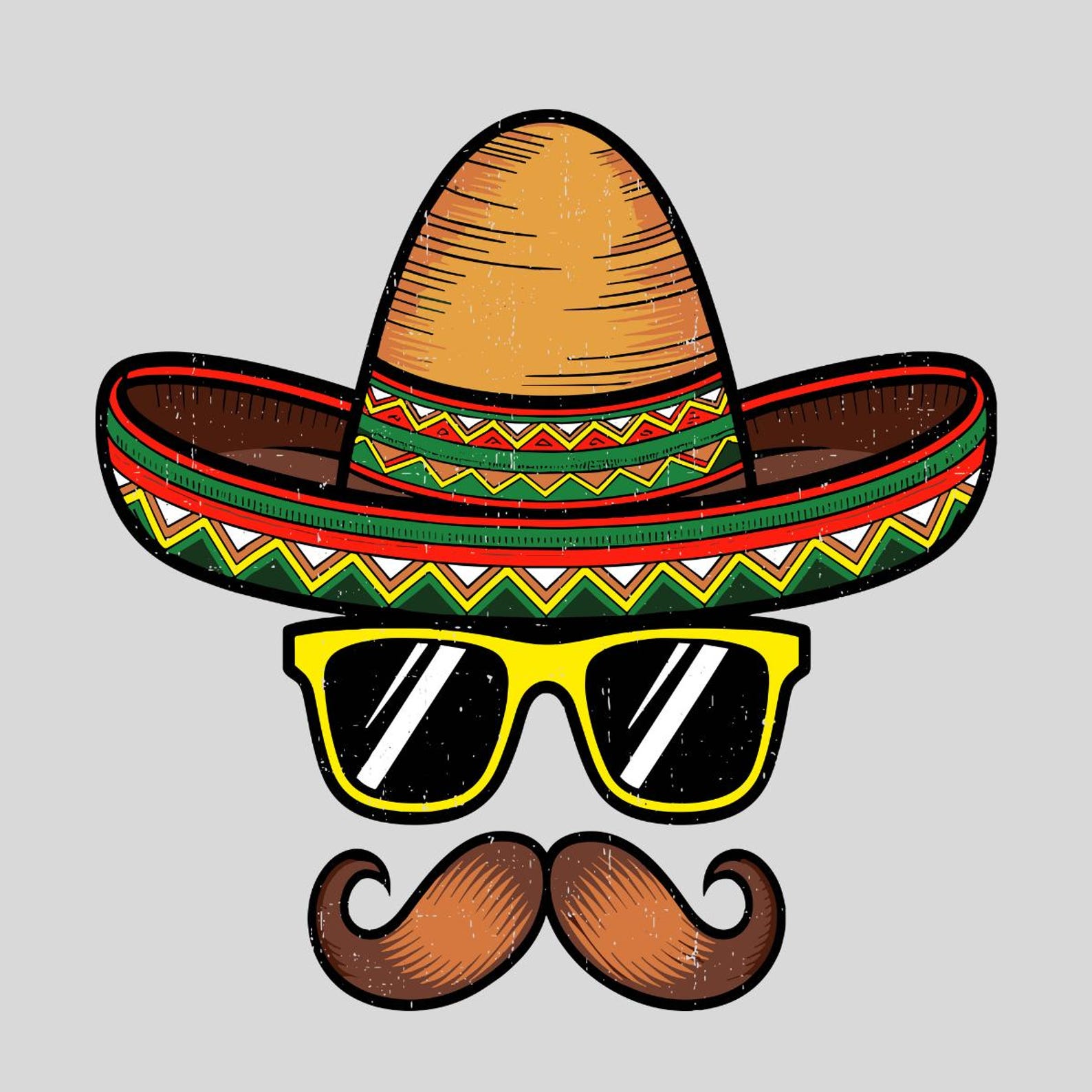 Cinco De Mayo Mexican, Sombrero Cinco De Mayo Face Png, Mexican ...