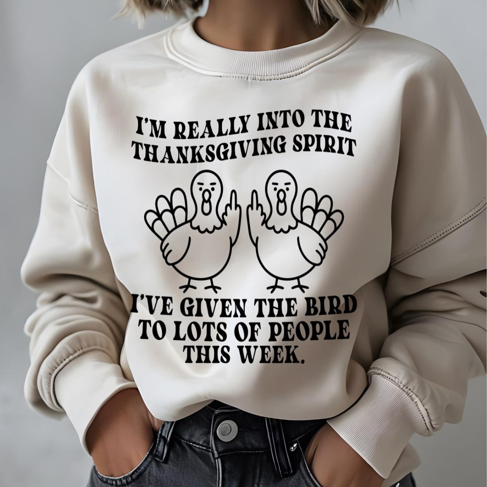 I’m Really Into the Thanksgiving Spirit I’ve Given the Bird PNG – Funny ...