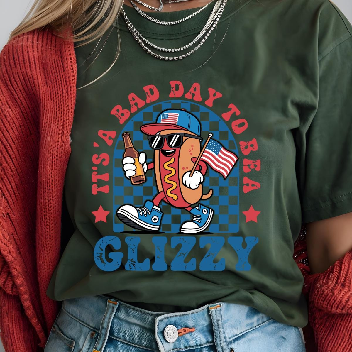 It's A Bad Day to Be A Glizzy PNG | Funny 4th of July Png | Retro Funny ...