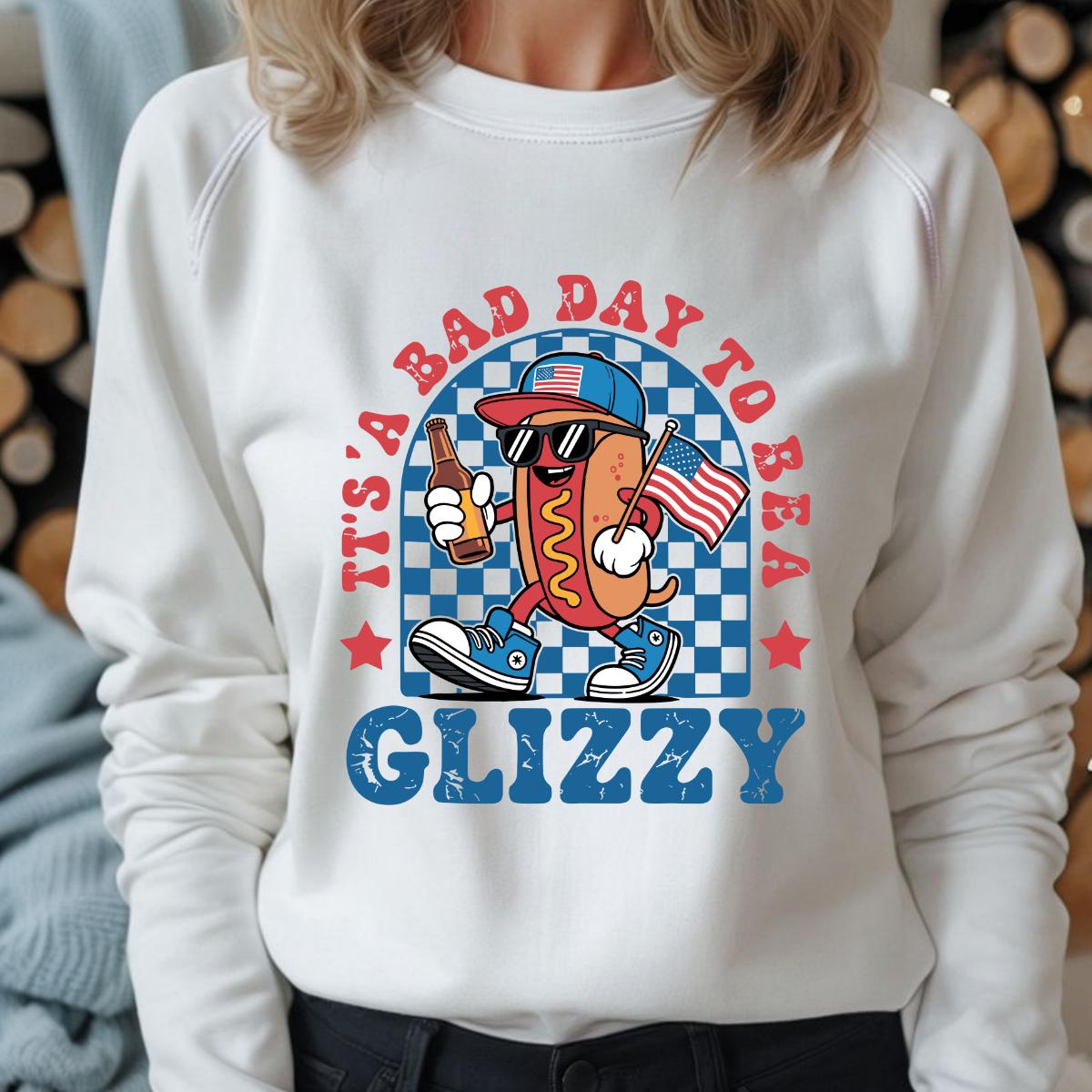It's A Bad Day to Be A Glizzy PNG | Funny 4th of July Png | Retro Funny ...