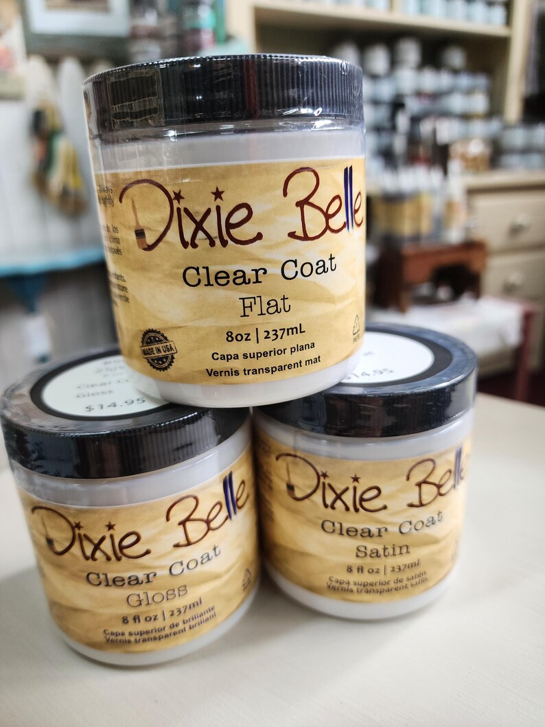 Dixie Belle Clear Coat Sealer: Furniture Top Coat 8 Oz. Gloss, Satin ...