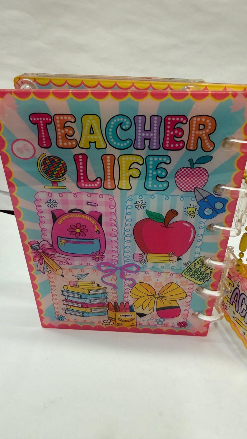 Cute Teacher Shaker Notebook A7 – Hand-assembled Mini Teacher Journal ...
