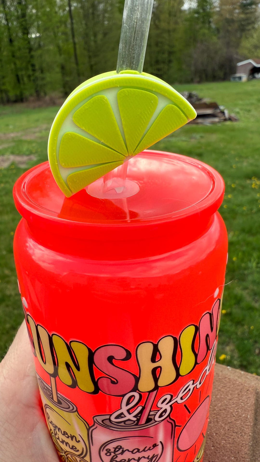 Lime 3d Printed Straw Topper, 8mm Straw Topper, Tumbler Accessories ...