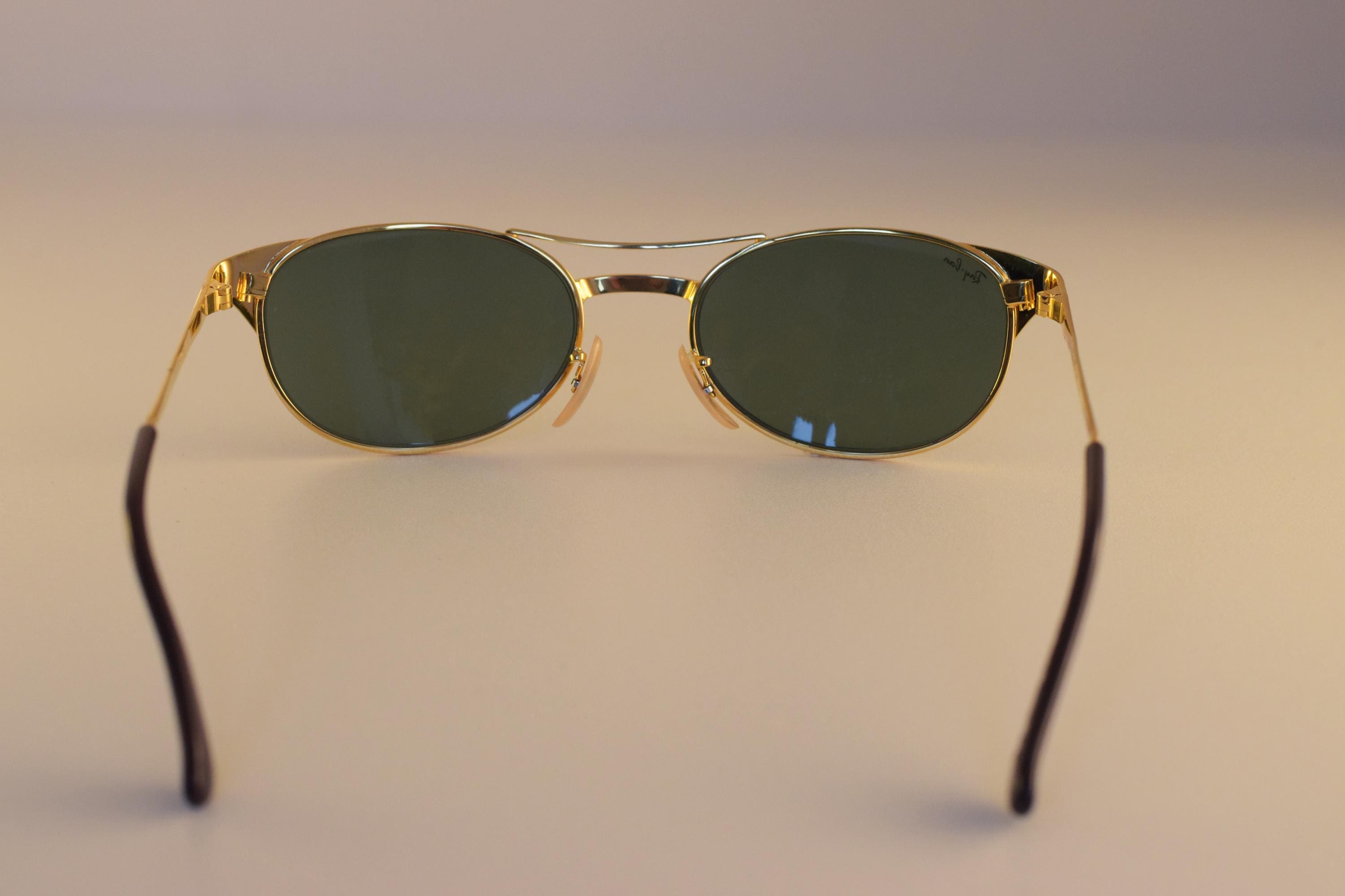 Ray-ban B&L Signet W1394 Vintage Gold Metal Sunglasses, Made in the US ...
