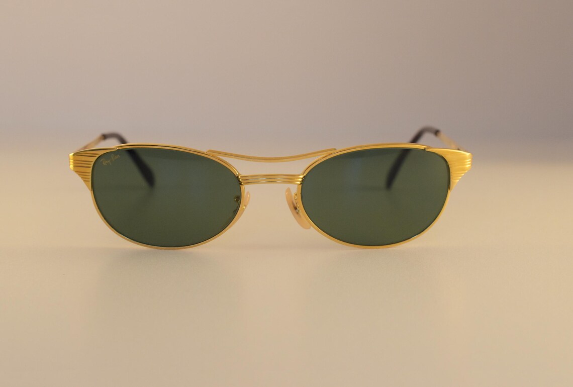 Ray-ban B&L Signet W1394 Vintage Gold Metal Sunglasses, Made in the US ...