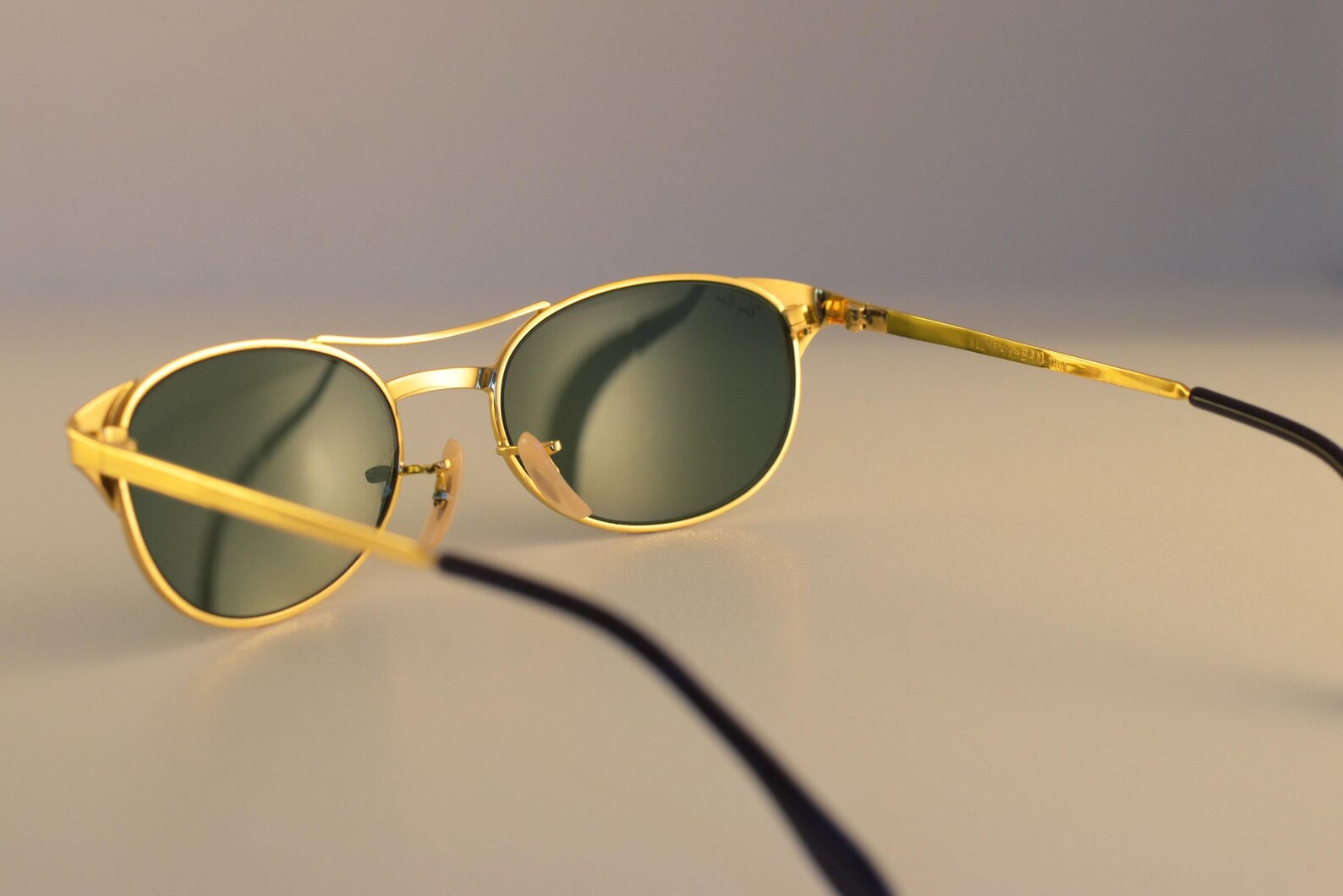 Ray-ban B&L Signet W1394 Vintage Gold Metal Sunglasses, Made in the US ...