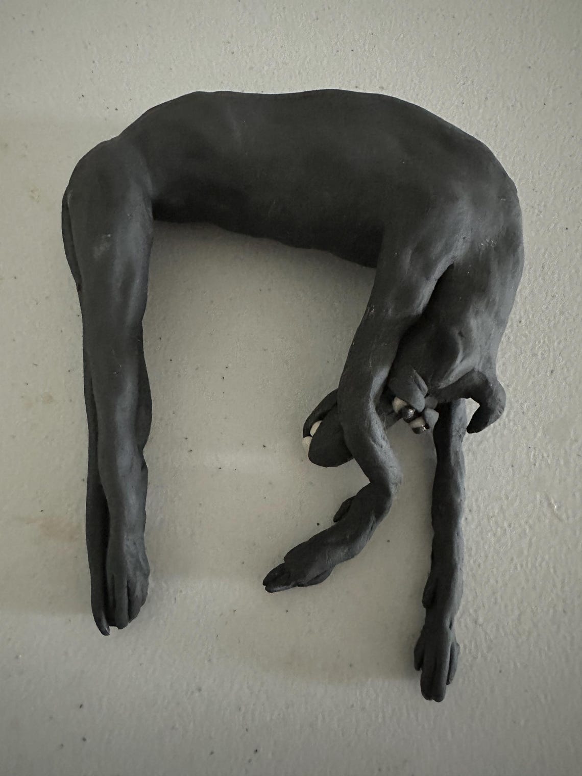 Skinny, Shy Black Dog-original, Unique - Etsy