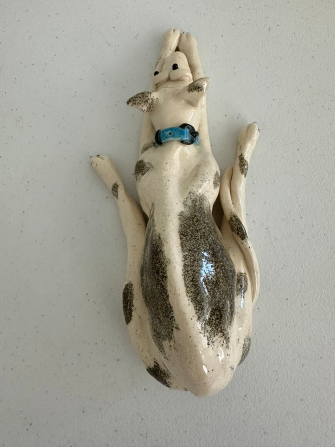Adorable Dog With Blue Collar-ceramic, One of a Kind - Etsy