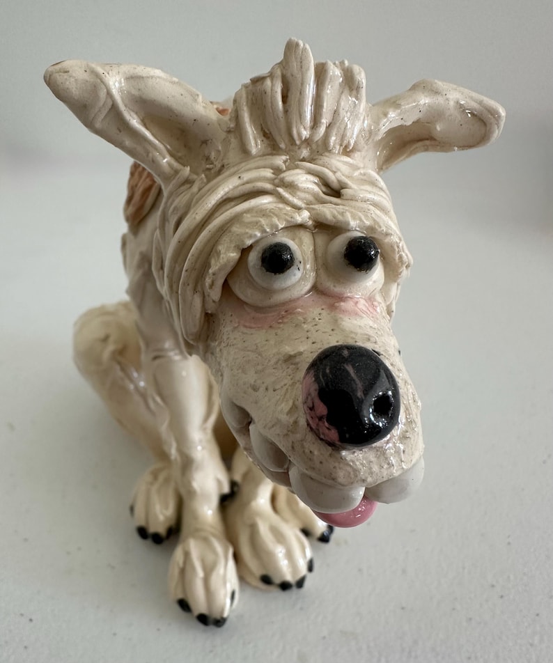 Original Dog Sculpture-scraggly Adorable Dog Named Killer - Etsy