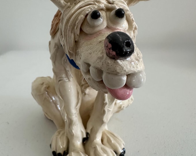 Original Dog Sculpture-scraggly Adorable Dog Named Killer - Etsy