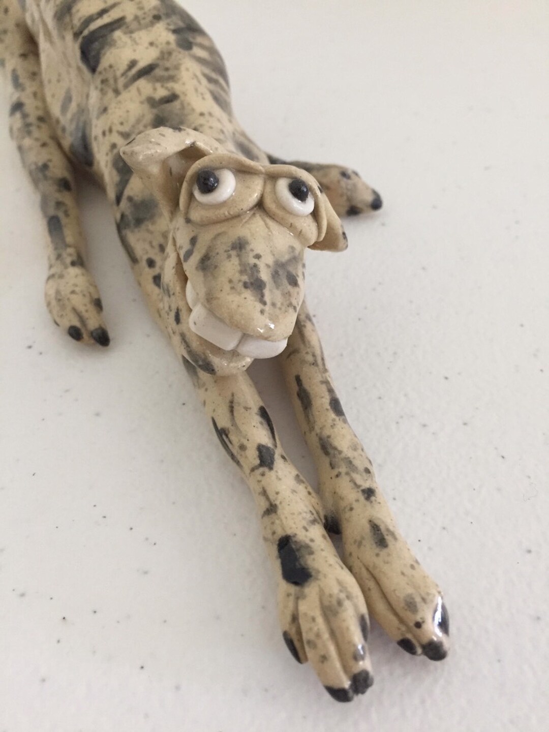 Brindle Greyhound Sculpture-original & Goofy! - Etsy