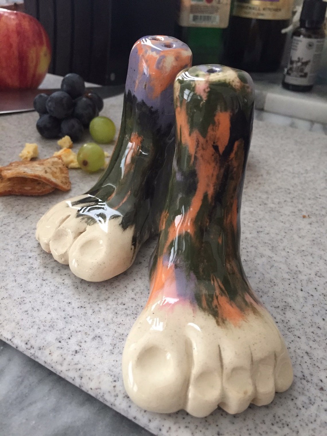 Original Artisan-made Playful Ceramic Salt and Pepper Shakers - Etsy