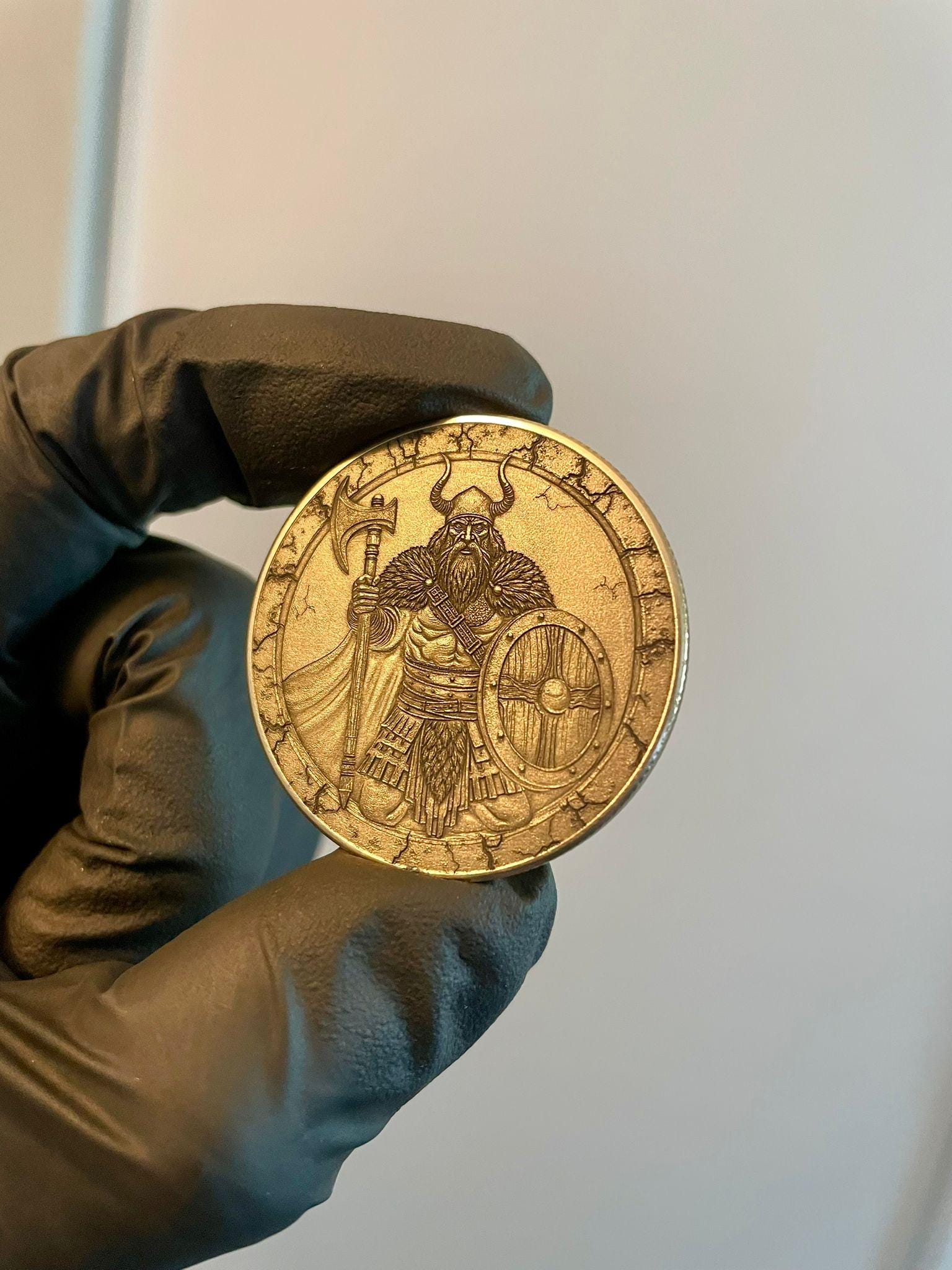 Viking Warrior Coin | 3D Depth Map PNG | Laser Engraving File for CNC ...