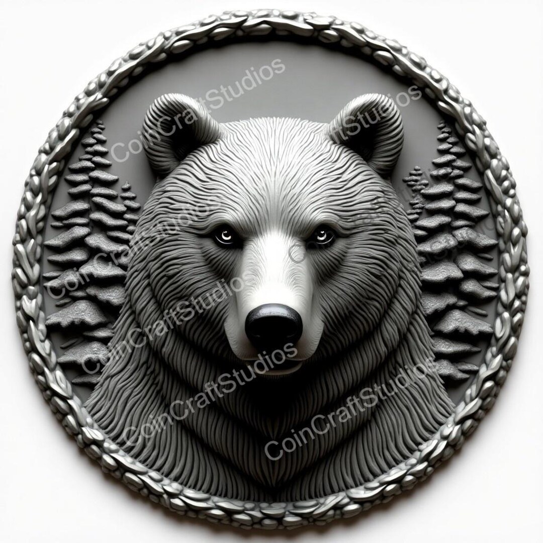 Polar Guardian Depth Map Coin for CNC & Fiber Laser Engraving | Custom ...