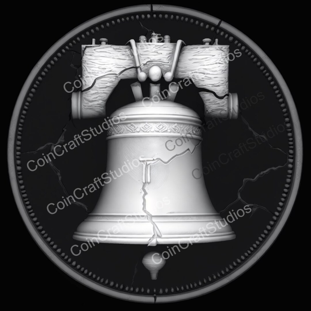 Liberty Bell Depthmap Für CNC Und Faserlaser – Graustufen-3d ...