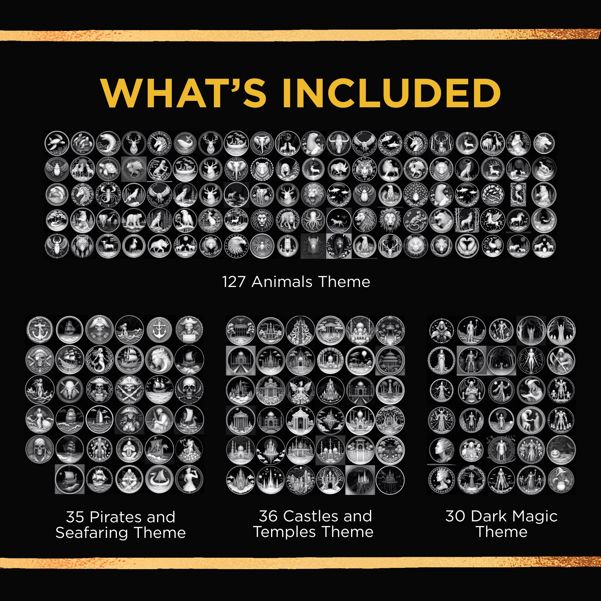 Depth Map Bundle Edc Coins CNC & Fiber Laser Engraving File | Edc Coin ...