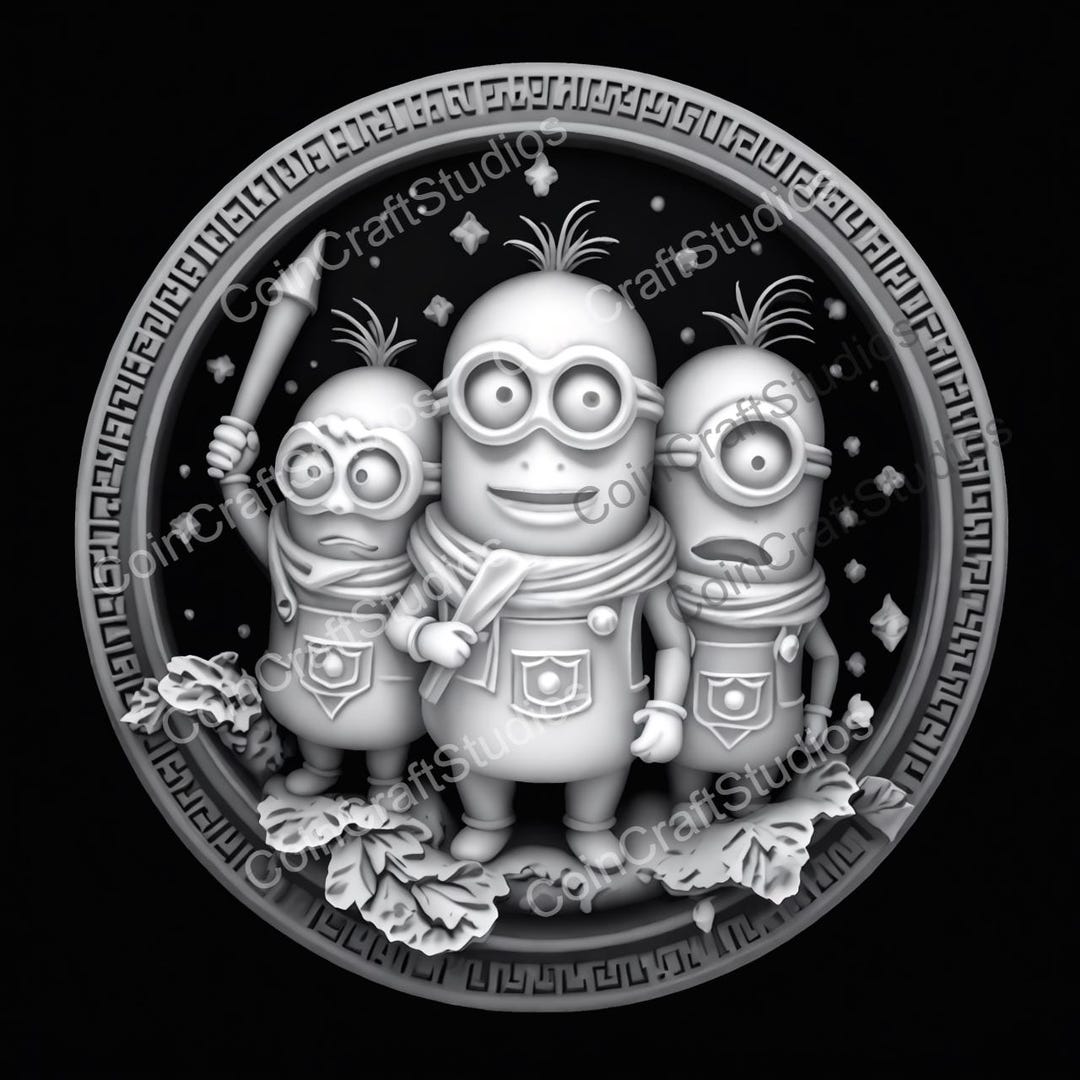 Tiny Guardians Depth Map Coin for CNC & Fiber Laser Engraving Custom ...