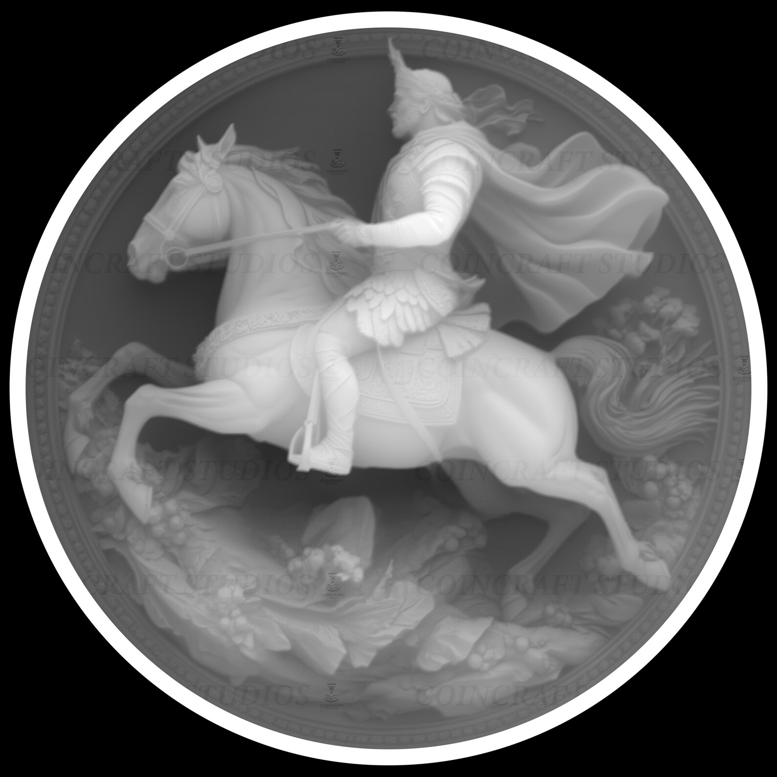 Noble Knight on Horse – Historical Depth Map Design for CNC and Laser ...