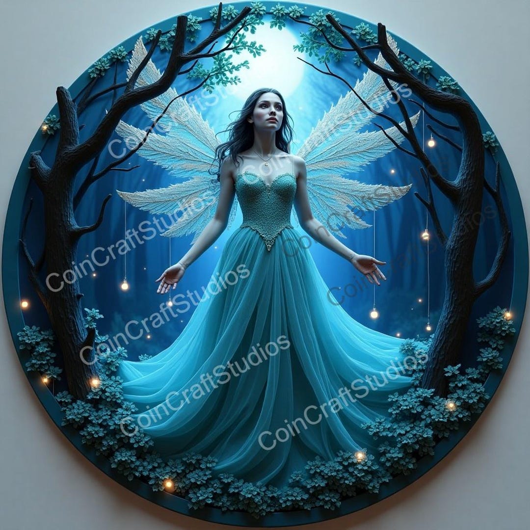 Mystic Enchantress Depth Map Coin for CNC & Fiber Laser Engraving ...
