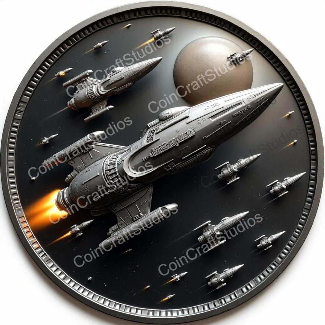 Starfleet Battle Depth Map Coin for CNC & Fiber Laser Engraving ...