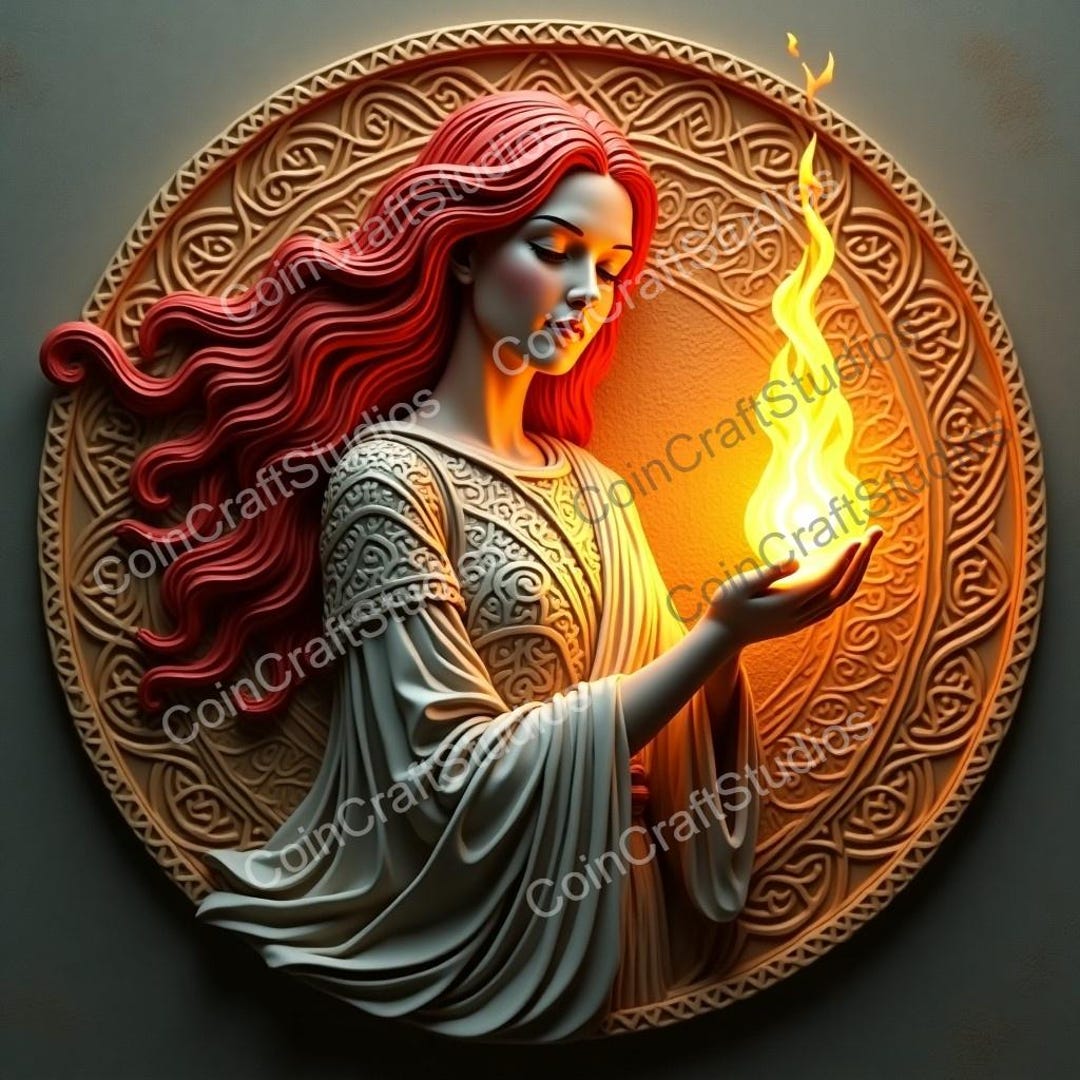 Flame Keeper Depth Map Coin for CNC & Fiber Laser Engraving Custom ...