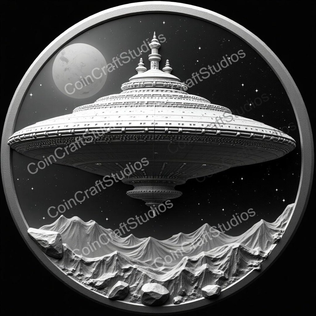 Cosmic Encounter Depth Map Coin for CNC & Fiber Laser Engraving Custom ...