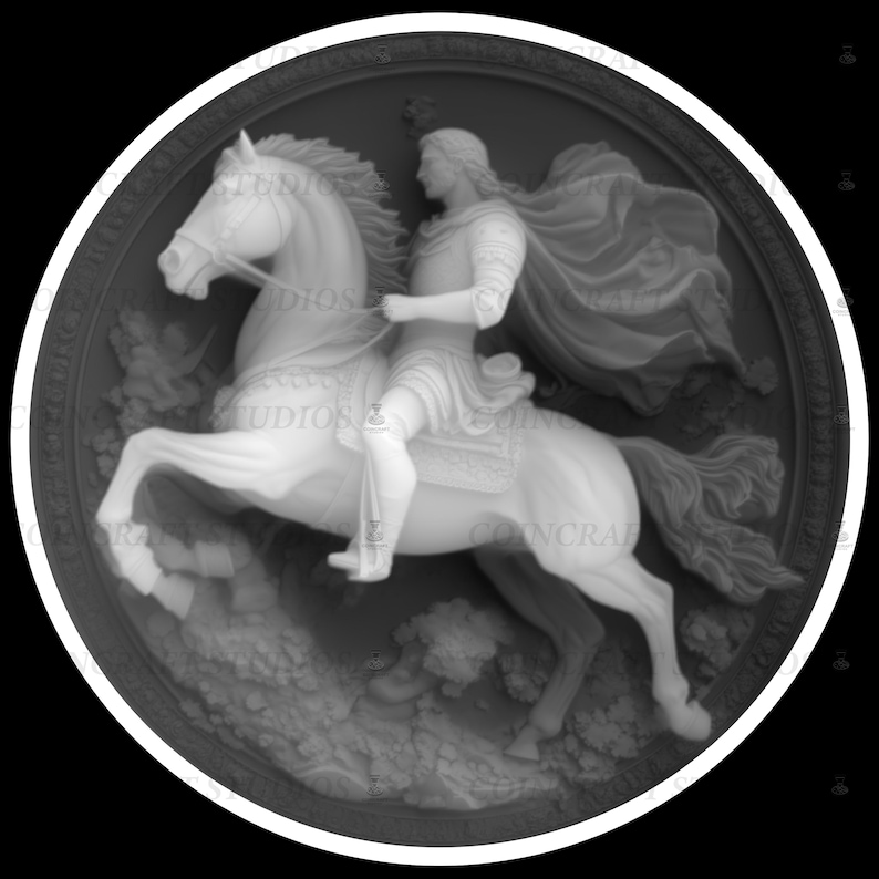 Medieval Knight Depth Map for CNC & Fiber Laser Engraving | 3D ...