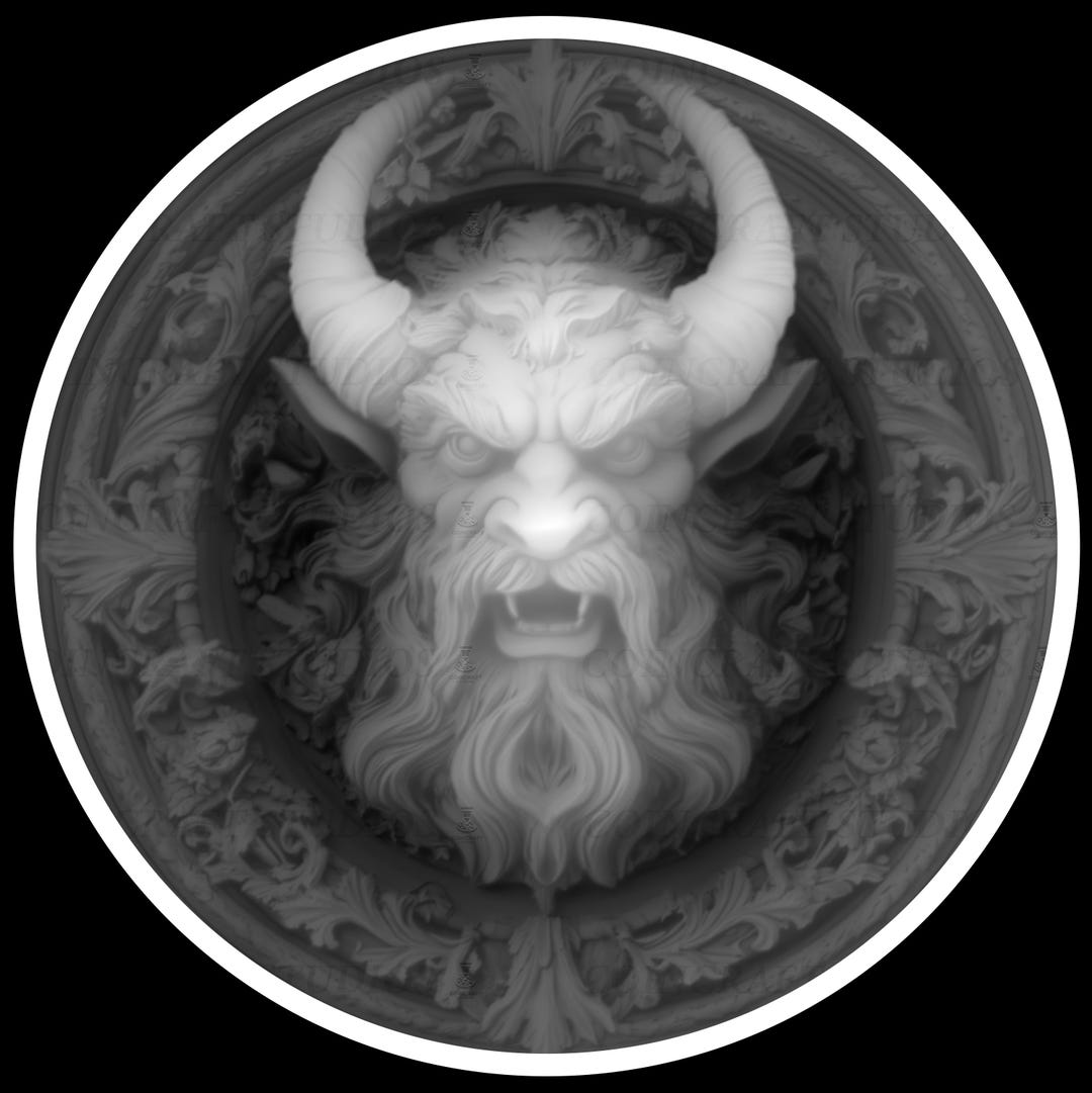 Devil King Coin | Depth Map for CNC & Laser Engraving | Fiber Laser ...