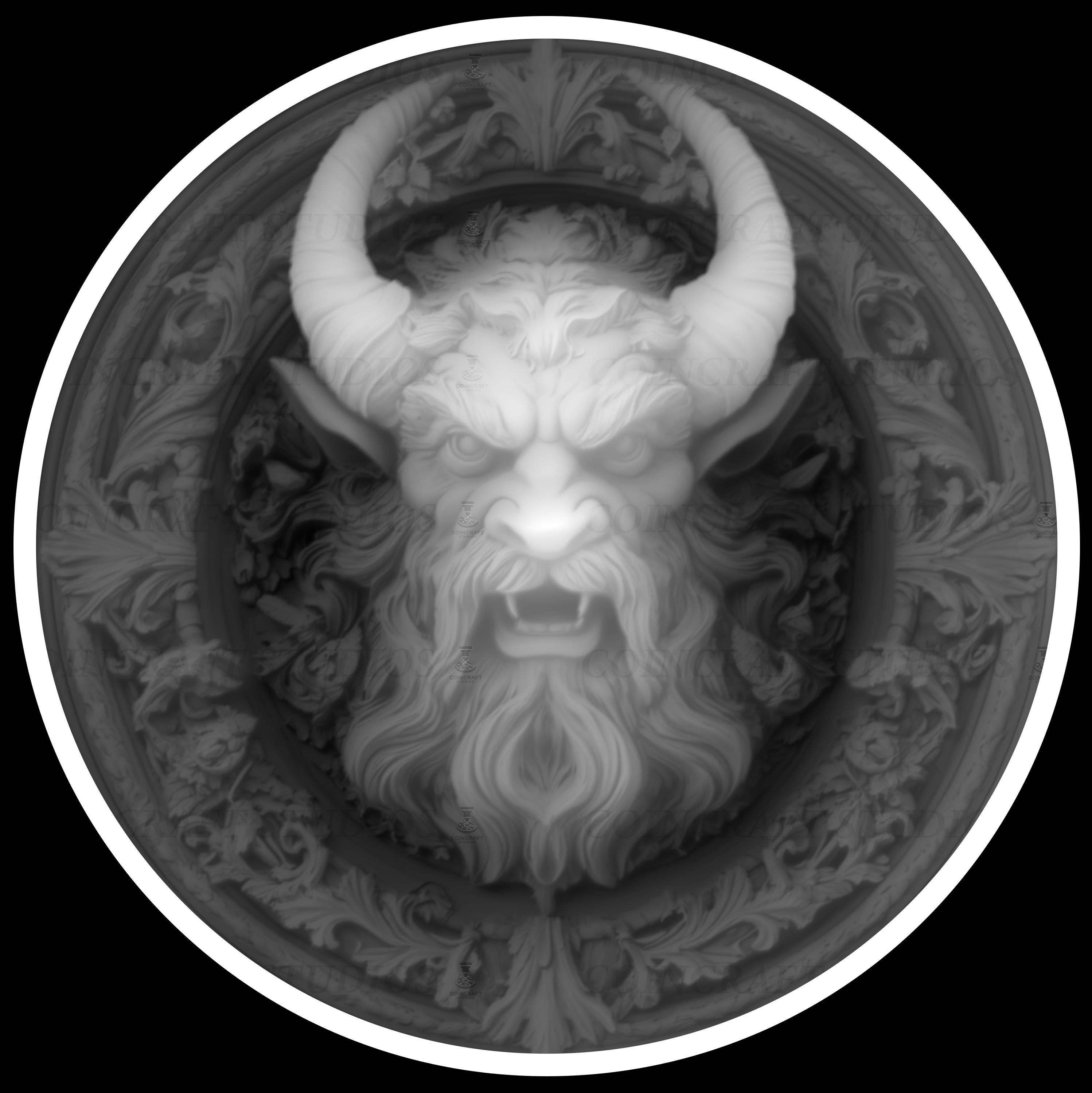 Devil King Coin | Depth Map for CNC & Laser Engraving | Fiber Laser ...