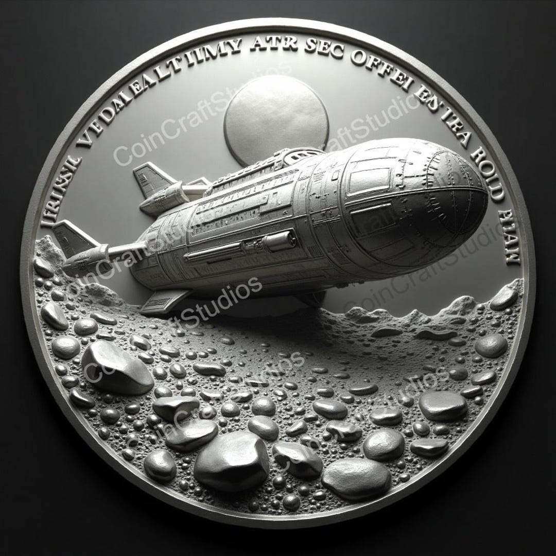 Airship Legacy Depth Map Coin for CNC & Fiber Laser Engraving Custom ...