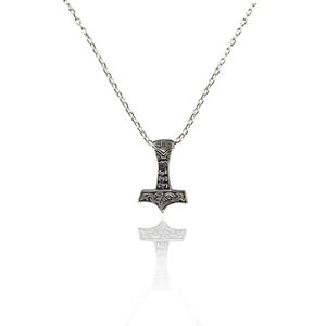 925 Sterling Silver Small Thor’s Hammer Mjolnir Pendant, Norse Viking ...