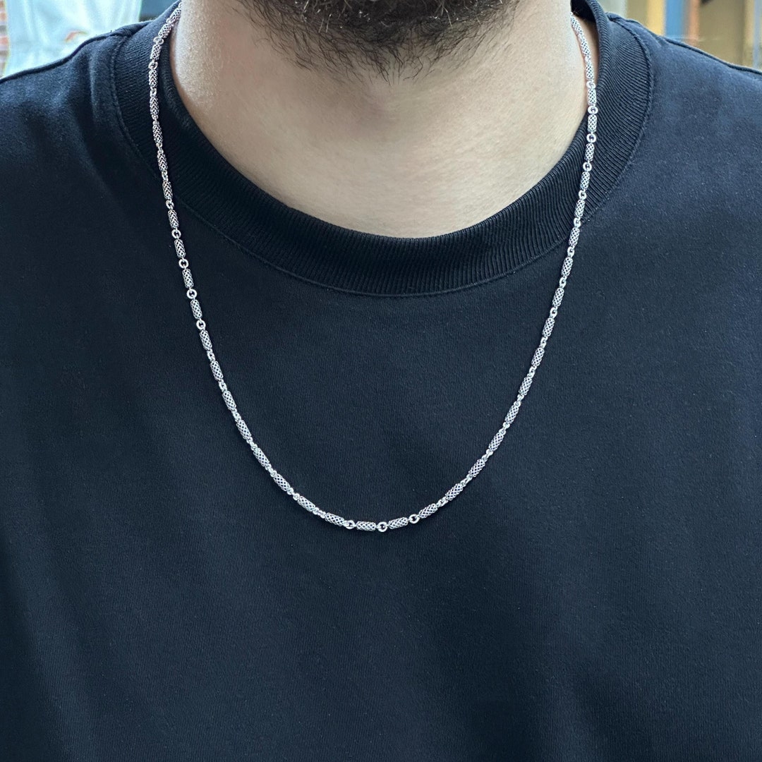 Handmade 925 Sterling Silver Woven Necklace | Unique Handcrafted Silver ...