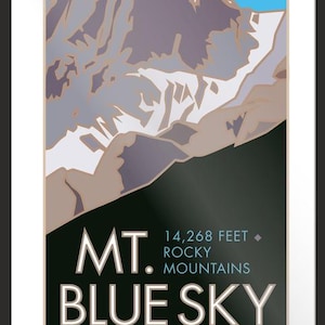 Mt. Blue Sky, Colorado - Colorado 14er - Poster - Etsy
