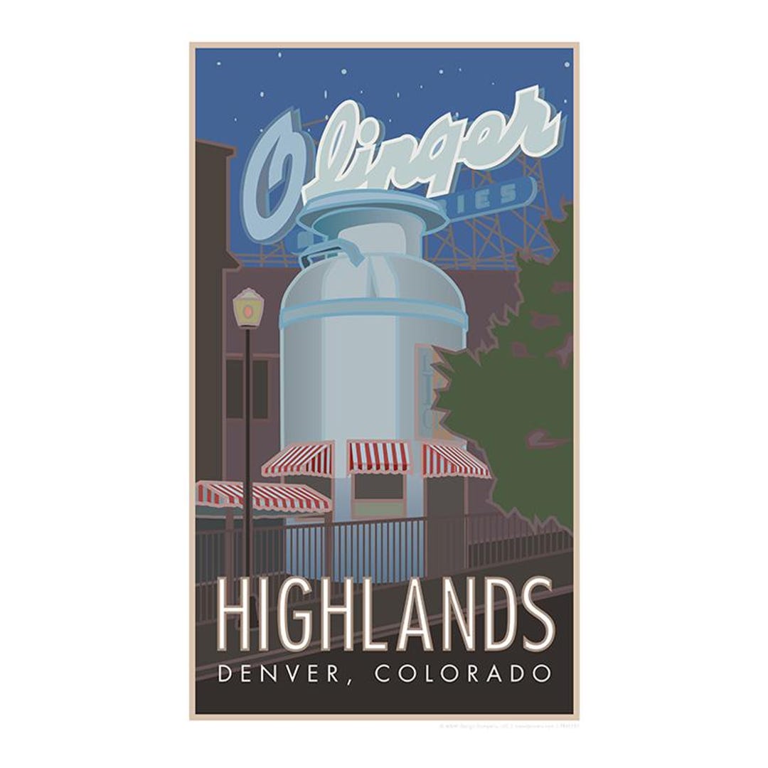 Highlands Neighborhood, Denver, Colorado - Poster - Etsy