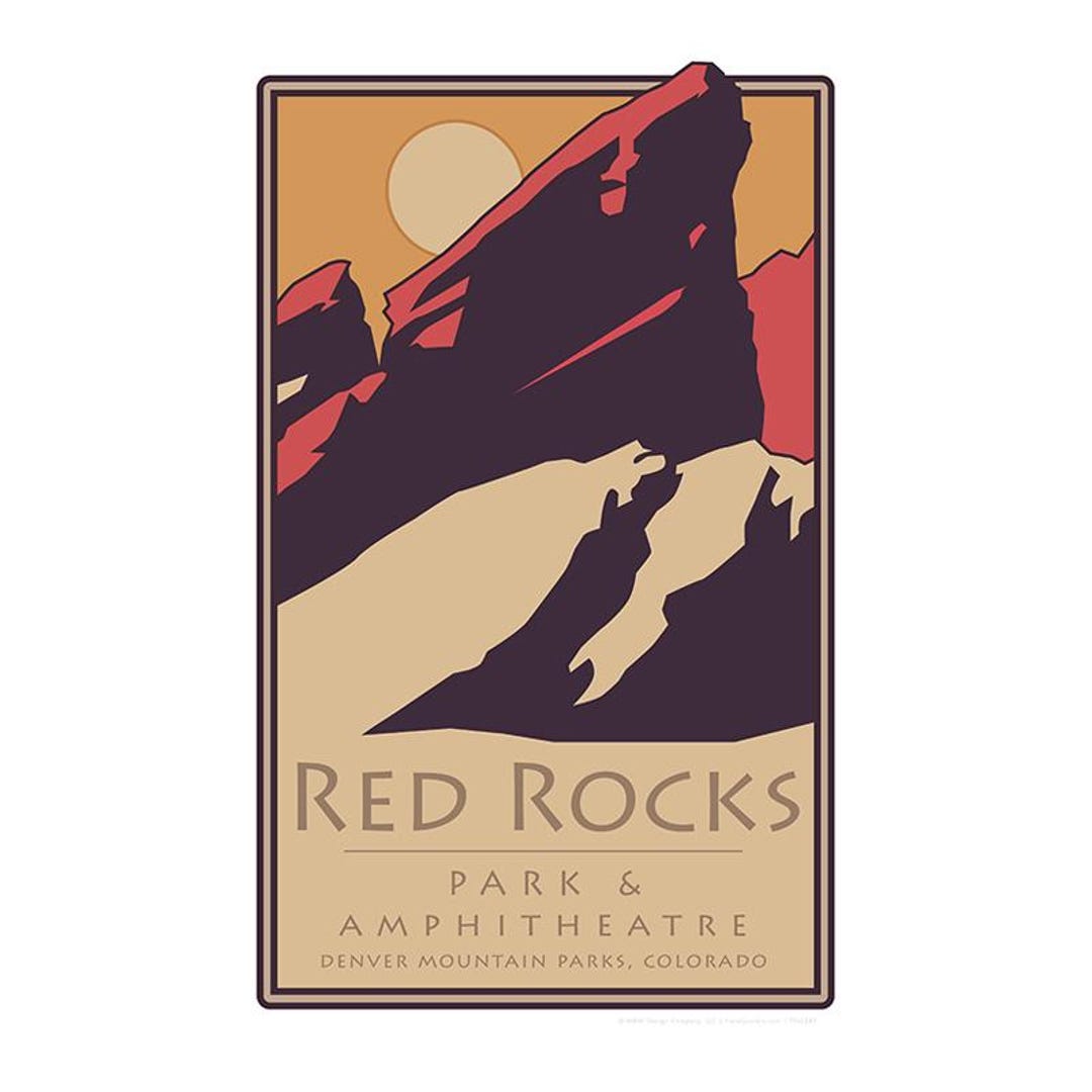 Red Rocks 1 (moon), Colorado - Poster - Etsy