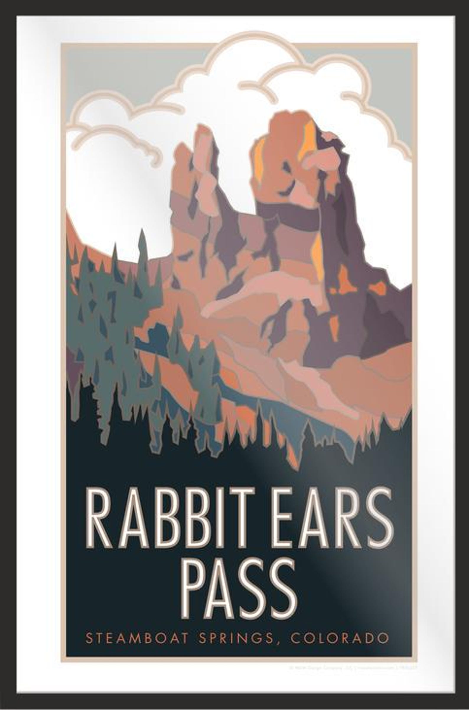 Rabbit Ears Pass, Colorado - Poster - Etsy