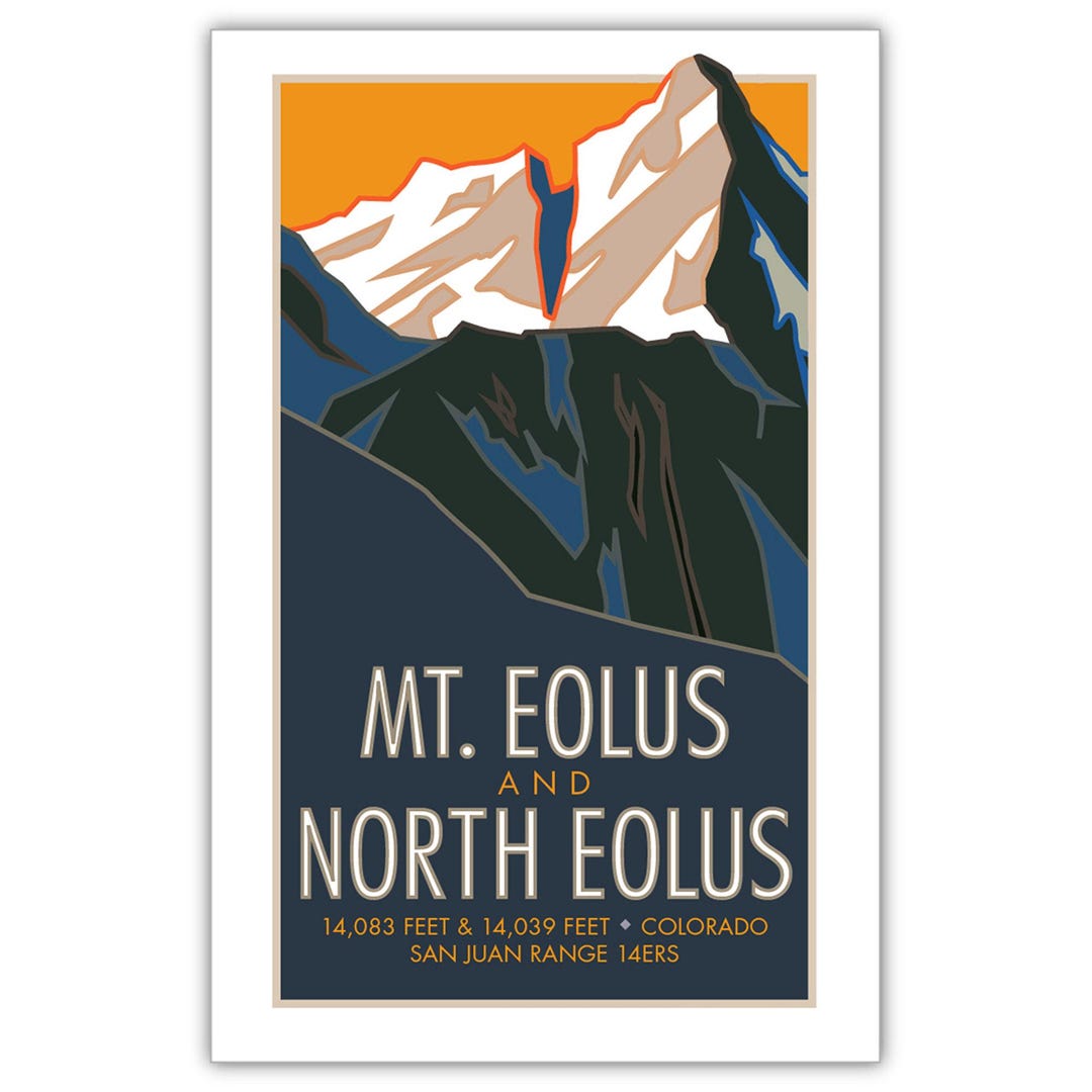 Mt. Eolus 14er Poster - Etsy